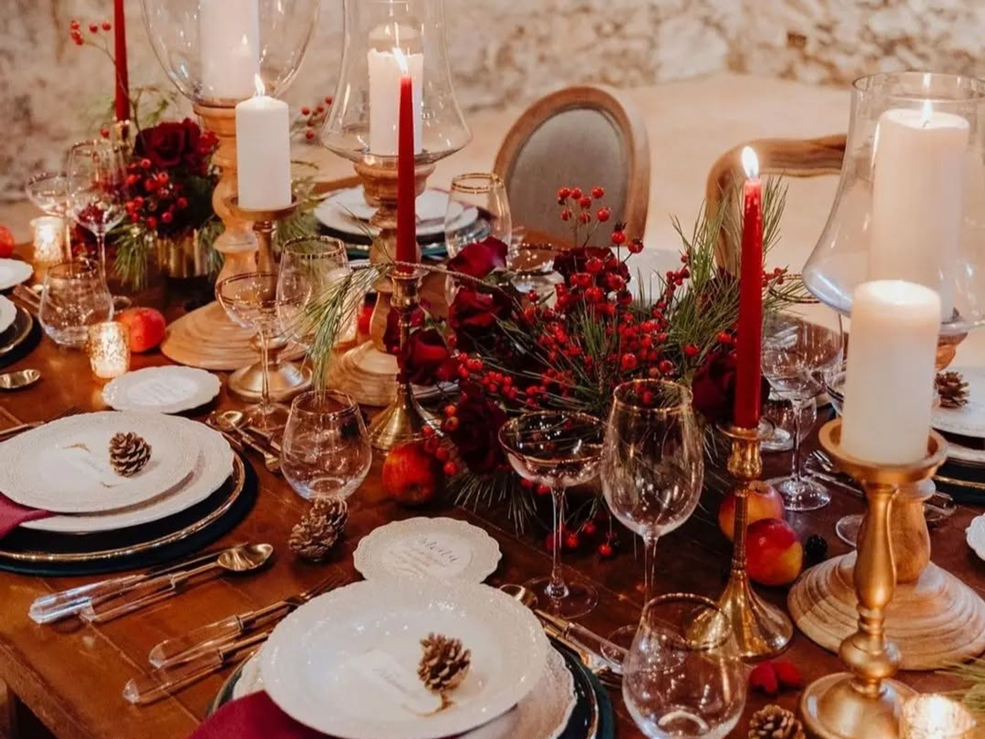 Centros De Mesa Rojos Para Bodas De Invierno Cómo Decorar Una Boda