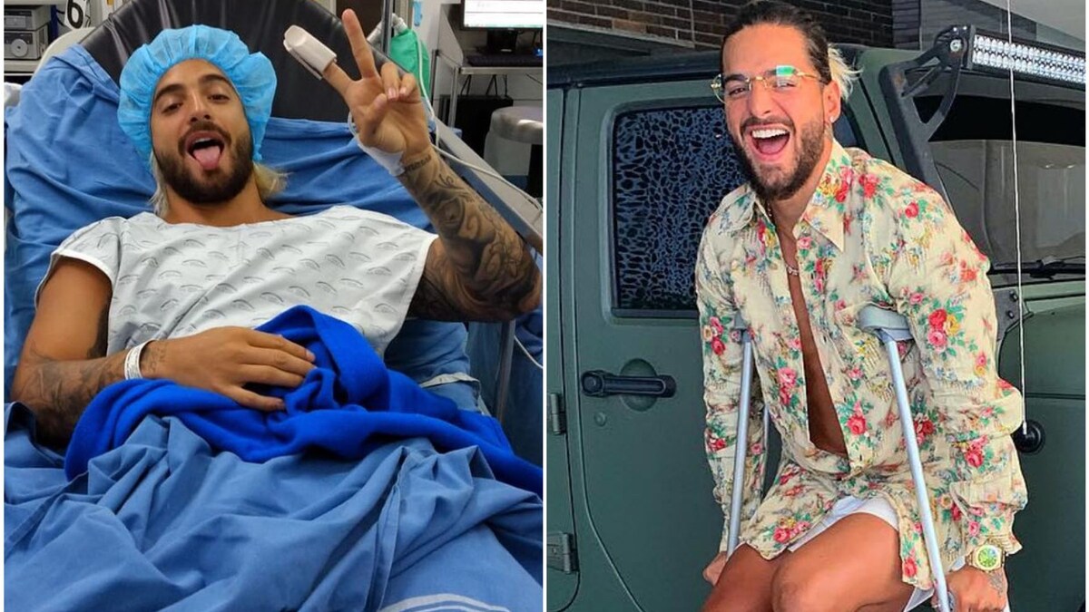 Maluma y las fotos que muestran lo bien que tomó su operación | ¡HOLA!