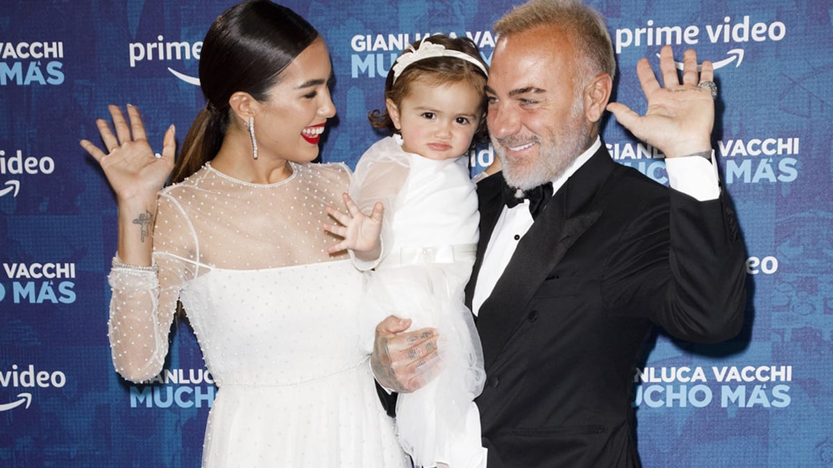 Gianluca Vacchi, con su hija de estreno
