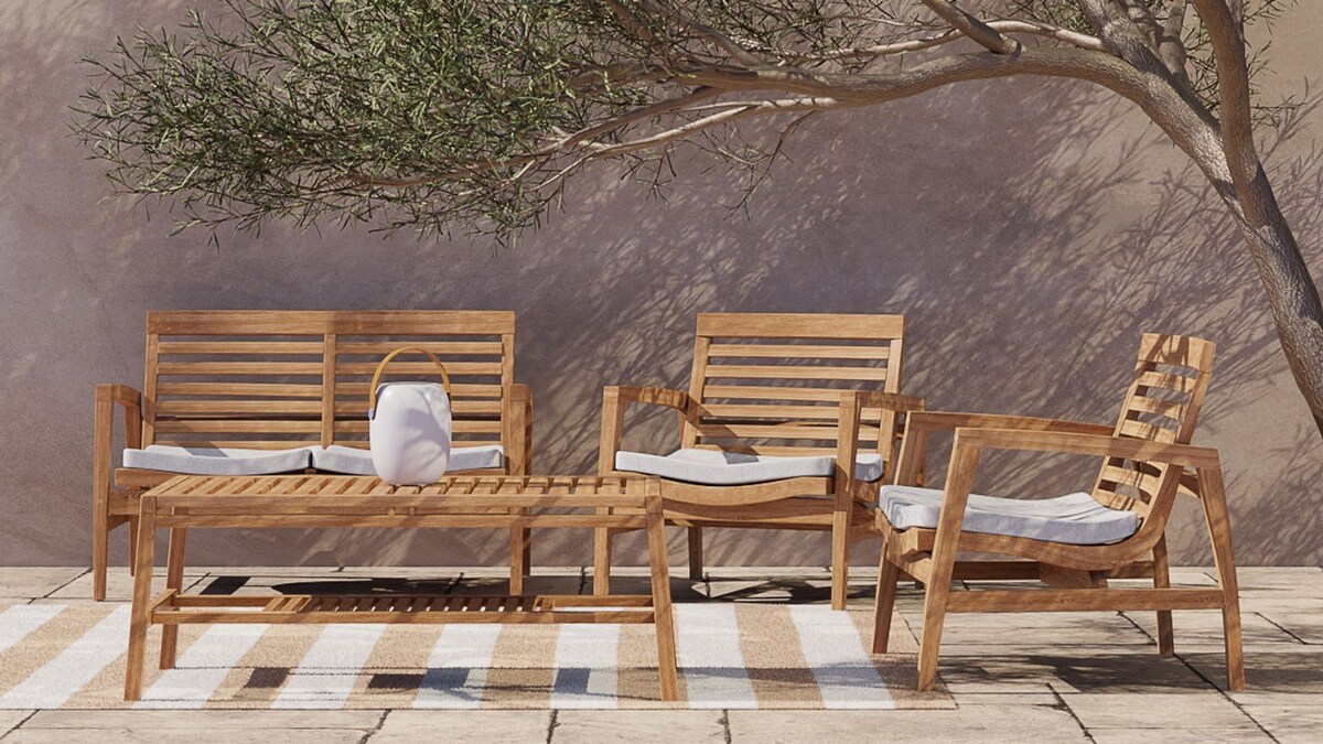 Los muebles de teca continúan siendo tendencia, en el jardín y en ...