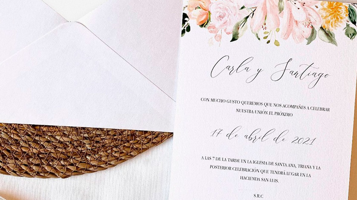 Invitaciones de boda con tipografías muy bonitas