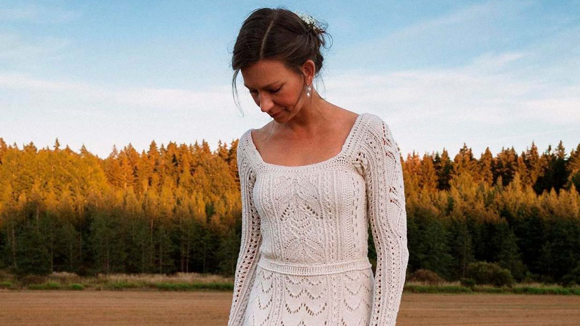 La novia que tejió a mano su propio vestido de boda