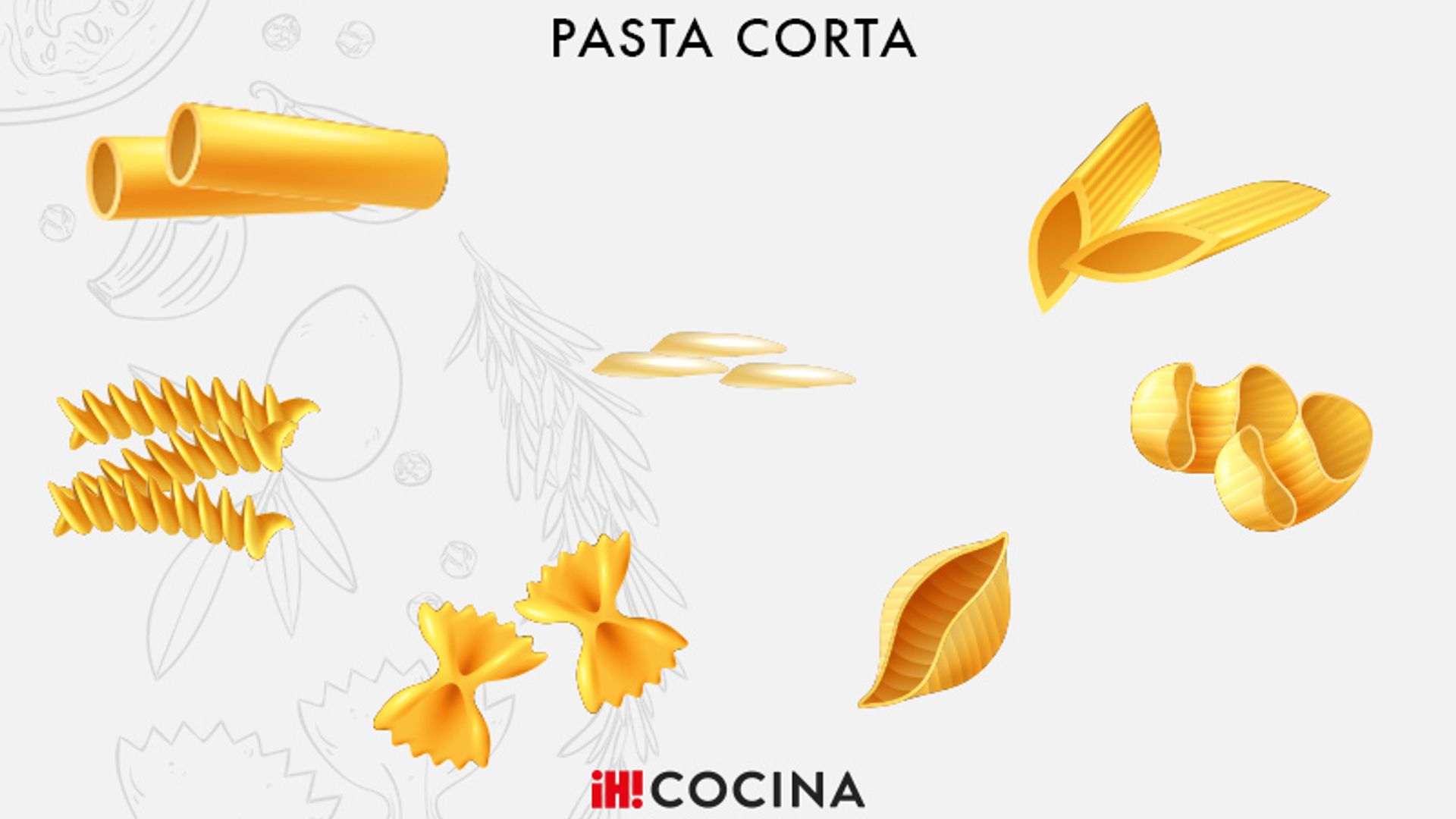 Tipos de pasta corta: ¿cuántas variedades conoces?