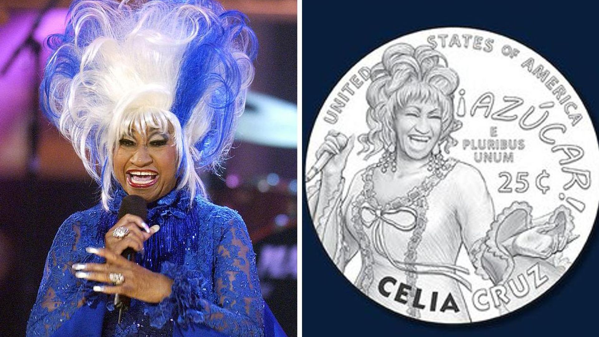 Celia Cruz y su '¡Azúcar!', en la moneda de 25 centavos | ¡HOLA!