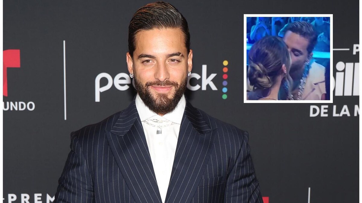 Maluma y el apasionado beso a su novia en los Billboard Latin | ¡HOLA!