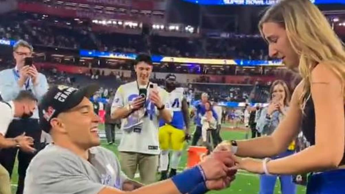 Super Bowl: Así fue la propuesta matrimonial de Taylor Rapp luego de ...