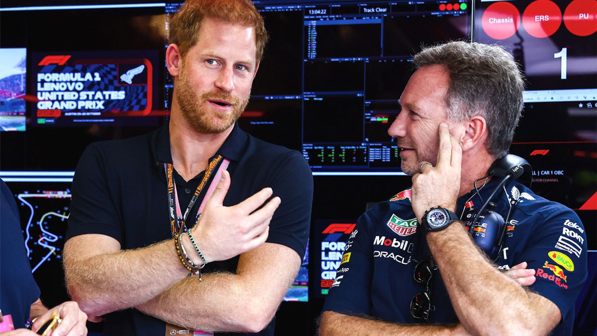El príncipe Harry disfruta de la Fórmula 1 con las estrellas del motor