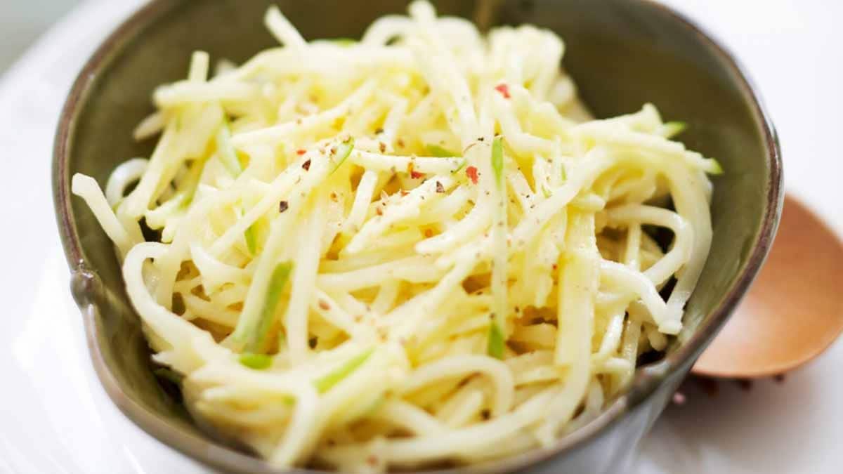 Guarnición de apionabo y manzana