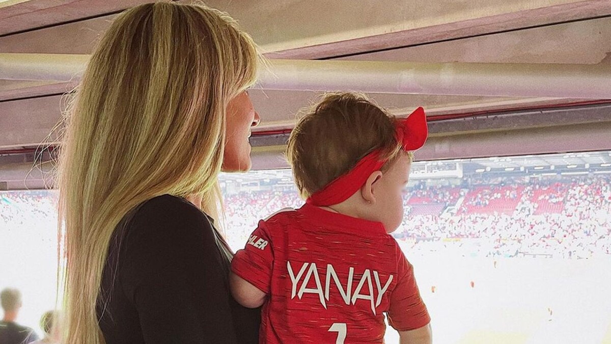 Edurne muestra cómo anima su hija Yanay a David de Gea