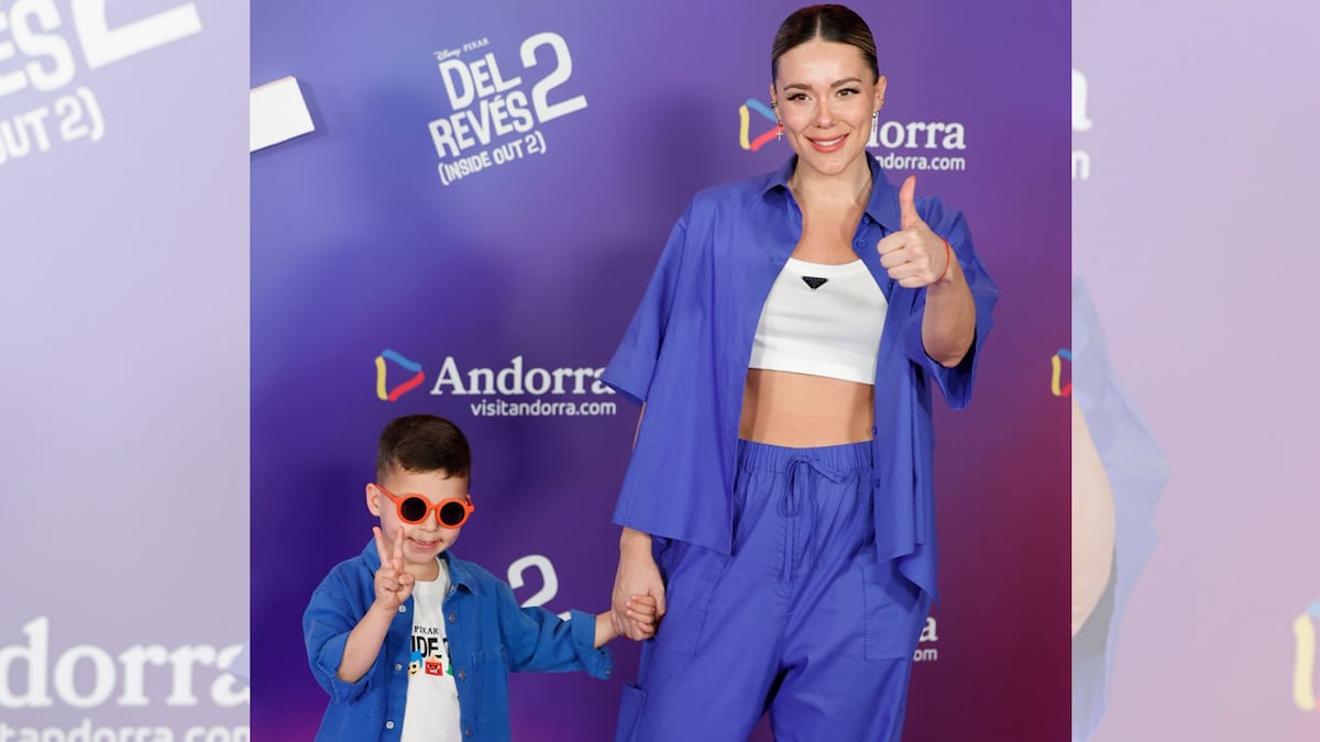 El hijo de Lorena Gómez, el más simpático del 'photocall'