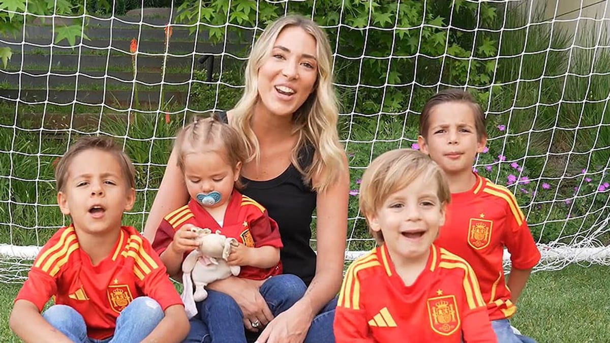 La felicidad de Alice Campello y sus hijos tras el gol de Morata y ...