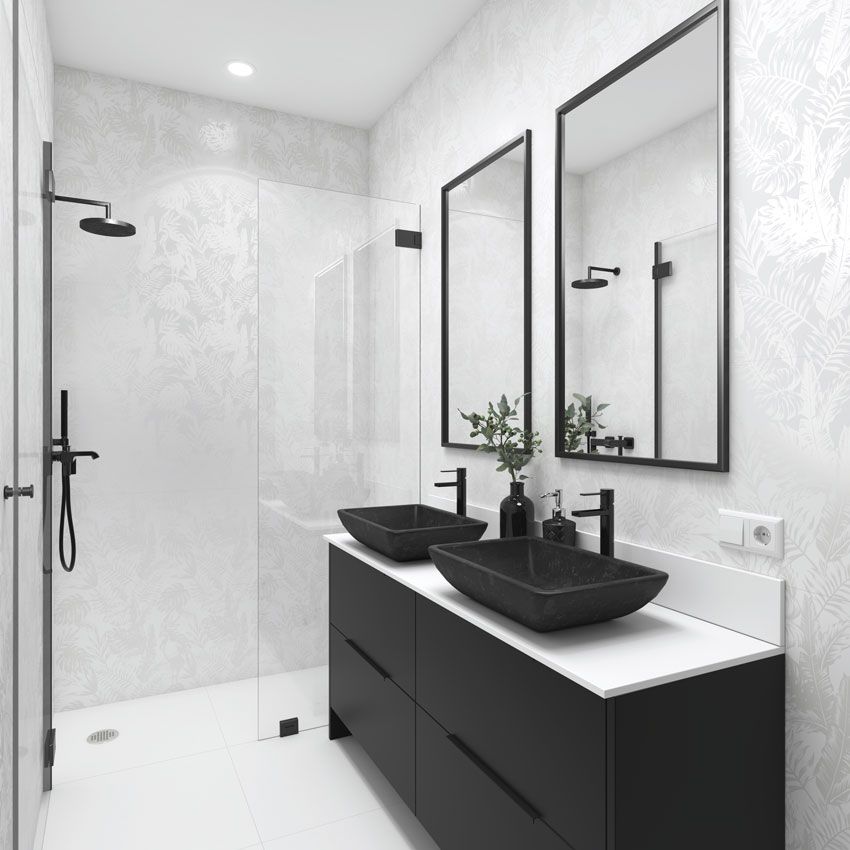 Tipos de duchas a ras de suelo para un cuarto de baño 'de revista'