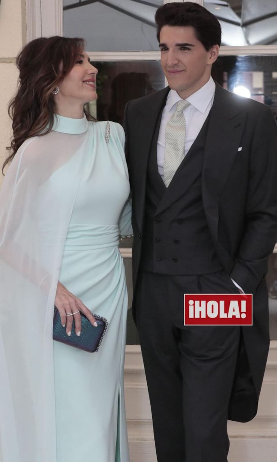 Javier García-Obregón, con Paloma Lago, como madrina de su boda