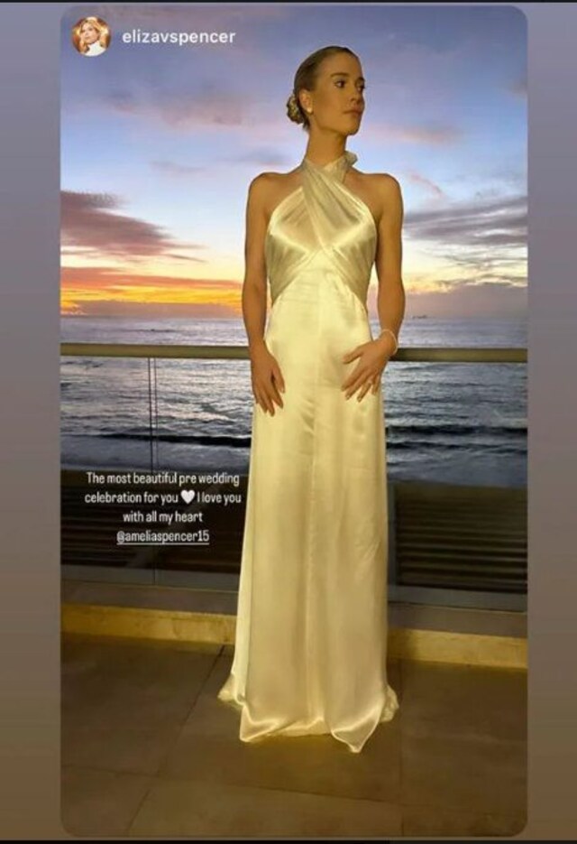 Amelia Spencer, sobrina de Diana de Gales, celebra su preboda sin su padre