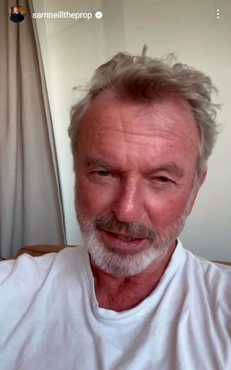 Sam Neill, actor de 'Jurassic Park', revela que padece cáncer de sangre