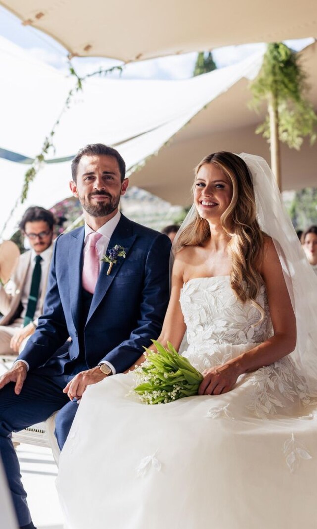 La boda del futbolista Bernardo Silva (Manchester City) con Ines Degener