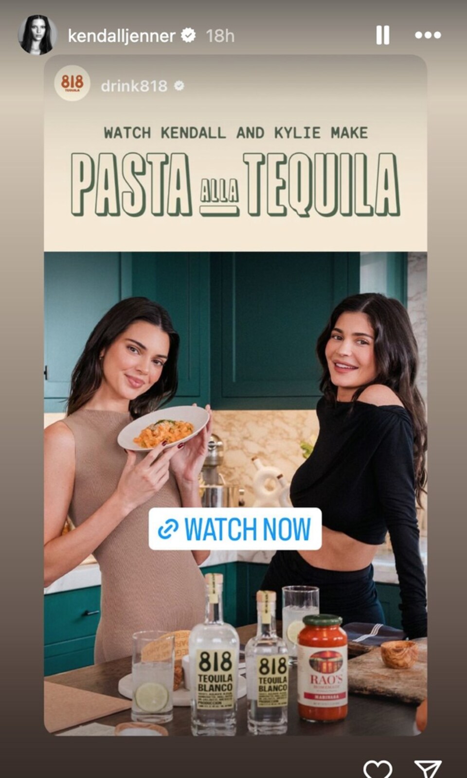 La receta de pasta con tequila de Kendall Jenner | ¡HOLA!