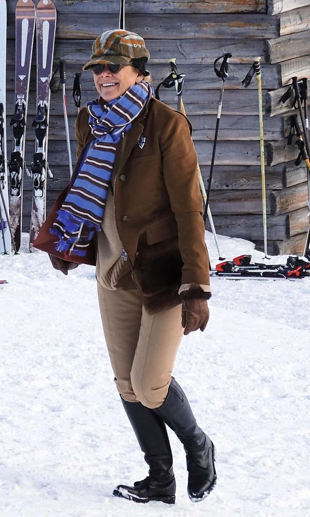 Sir Norman Foster y Lady Elena Ochoa disfrutan de la nieve en St. Moritz