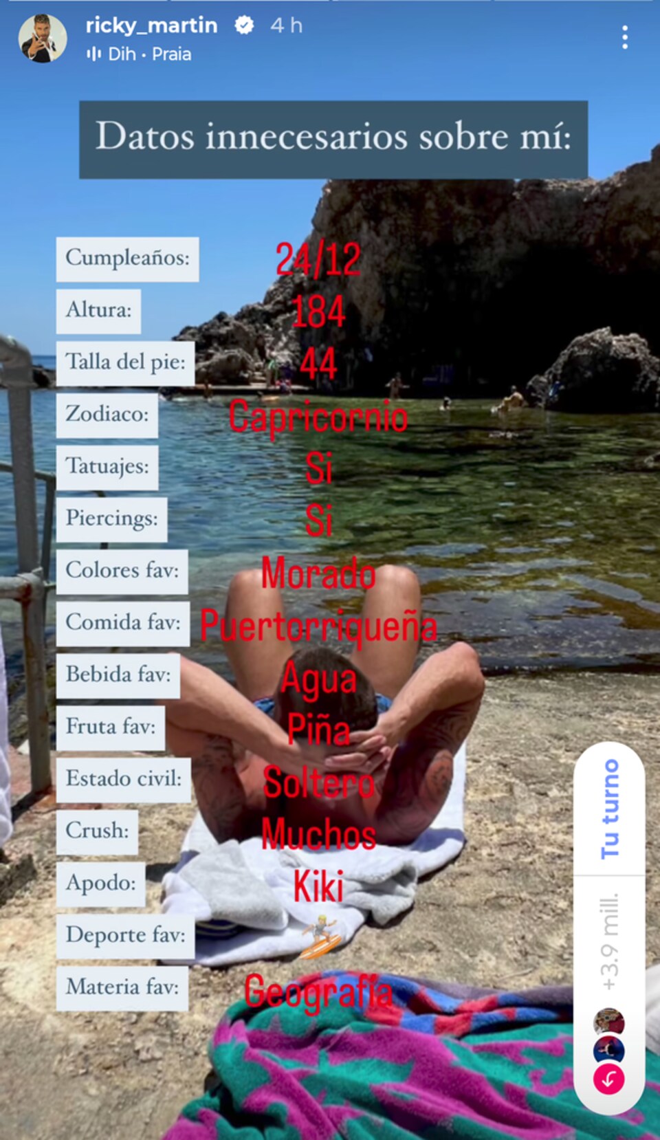 Ricky Martin se proclama soltero y hace una confesión sobre sus ‘crushes’ | ¡HOLA!