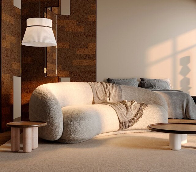 Sofás pequeños y modernos para un salón de estilo contemporáneo