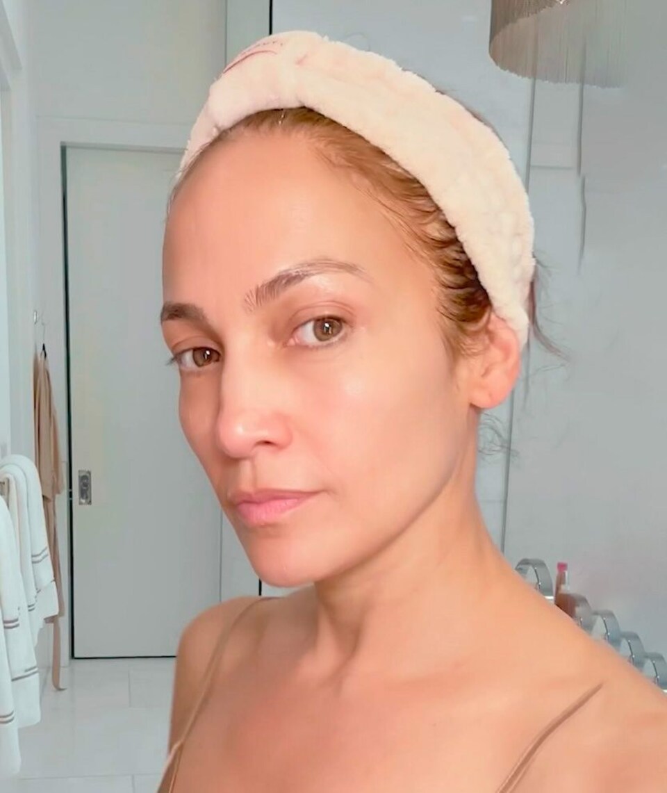 Al natural y sin rastro de maquillaje: la foto viral de Jennifer Lopez ...