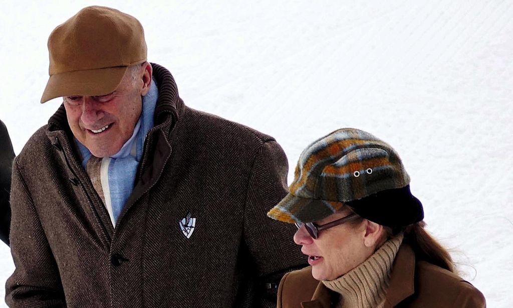 Sir Norman Foster y Lady Elena Ochoa disfrutan de la nieve en St. Moritz