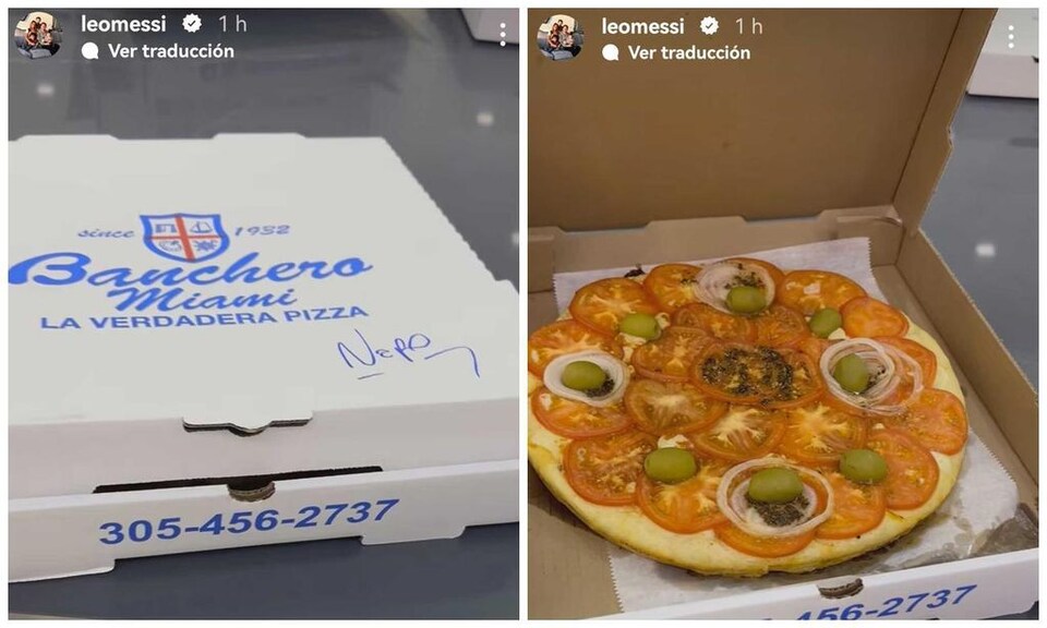 Leo Messi por su especialidad favorita de pizza | ¡HOLA!