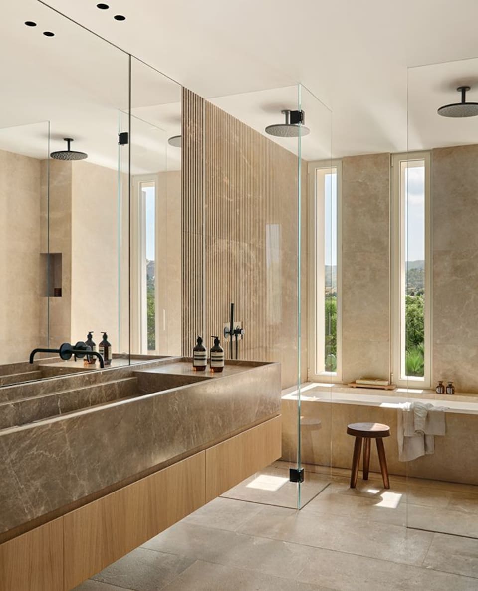 Duchas compartidas: estos ejemplos son para dos