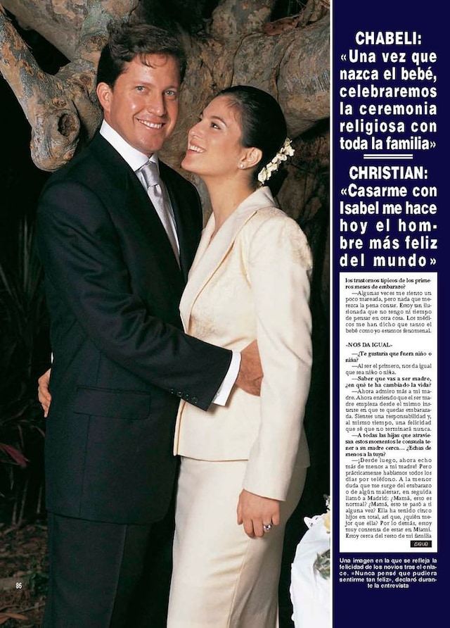 Chábeli Iglesias y Christian Altaba cumplen 20 años de casados , así ...