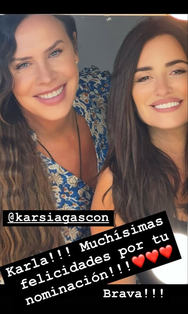 Penélope Cruz felicita a su paisana Karla Sofía Gascón por su ...