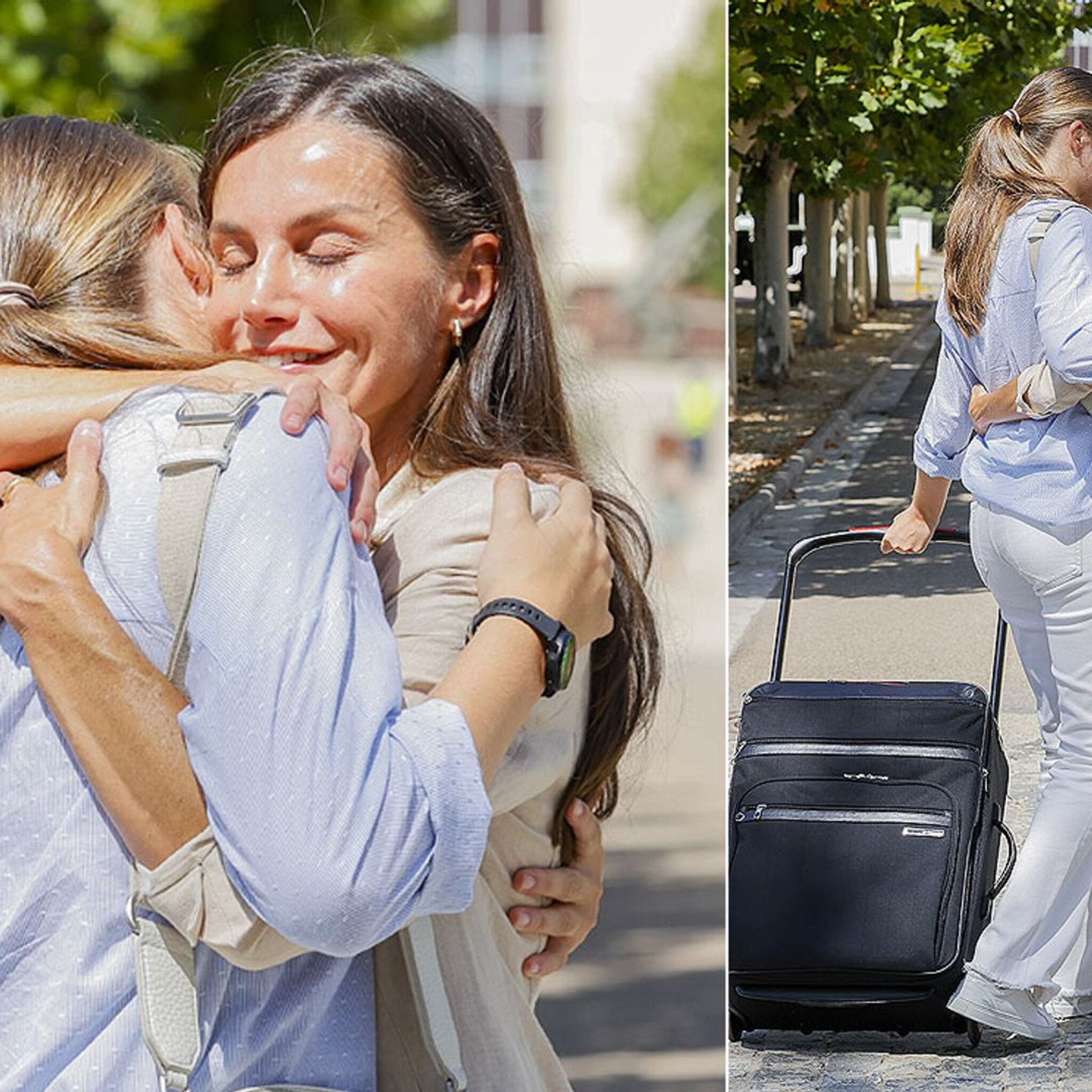 Las enternecedoras imágenes de Leonor despidiéndose de sus padres y su ...