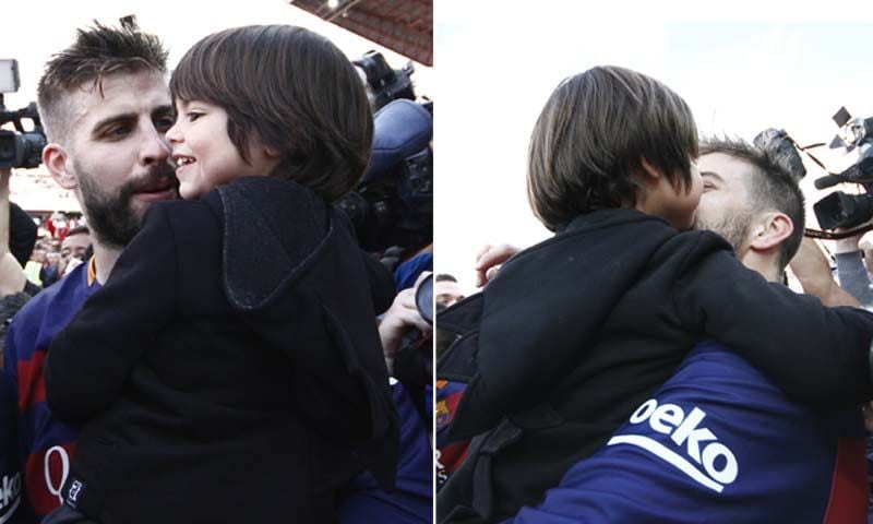 Milan Piqué celebra el último triunfo de papá