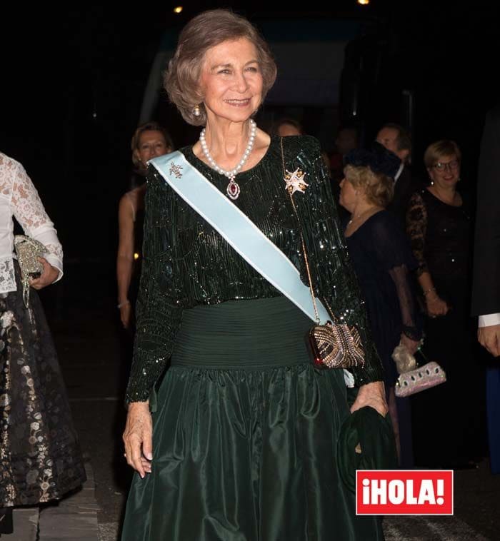 La reina Sofía asiste a la cena de gala con motivo de la boda del ...