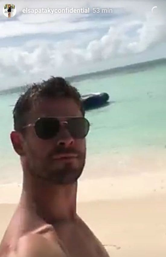 Elsa Pataky, fin de semana de lo más familiar en una playa paradisíaca