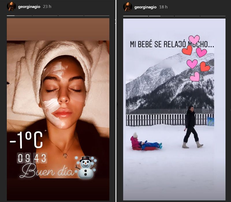 Georgina Rodríguez y su divertida escapada a la nieve con sus 'peques ...