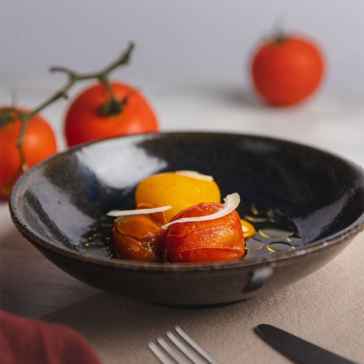 Tomatitos cherry asados con aceite de camelina