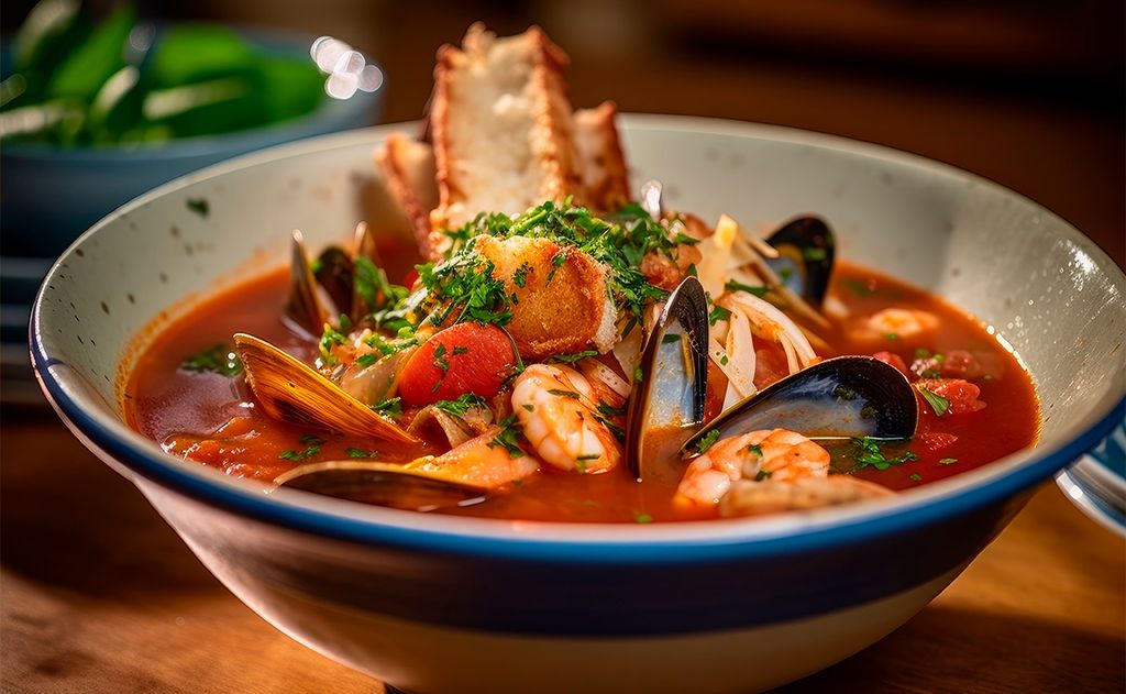 Guiso de pescado y marisco