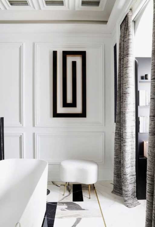 Tendencias decoración: Ideas para decorar una pared moderna con molduras