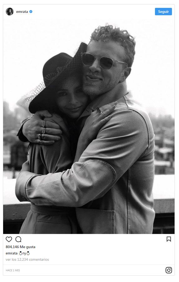 Emily Ratajkowski etiqueta a su marido por primera vez en Instagram