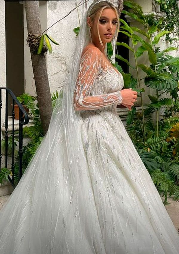 Lele Pons se casa en Miami con tres vestidos de novia