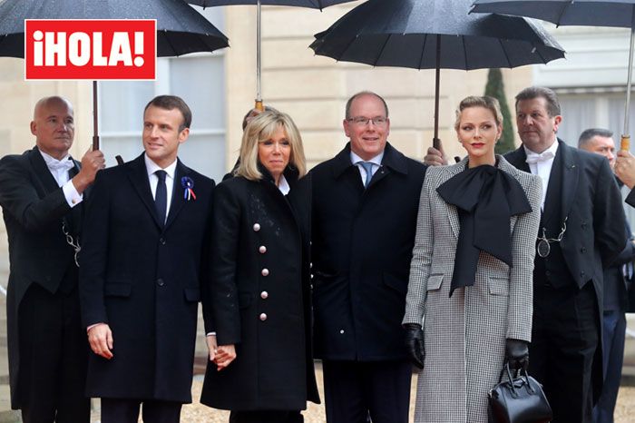 Felipe VI, junto a Emmanuel Macron, Alberto de Mónaco, y los duques de ...
