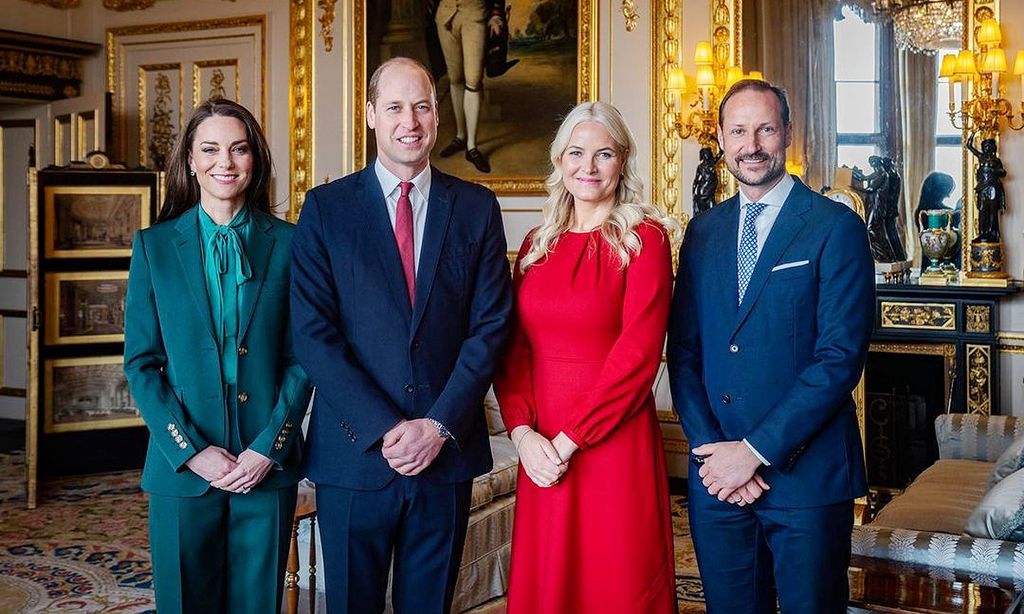 Kate Middleton y Guillermo se reúnen con Haakon y Mette-Marit de Noruega