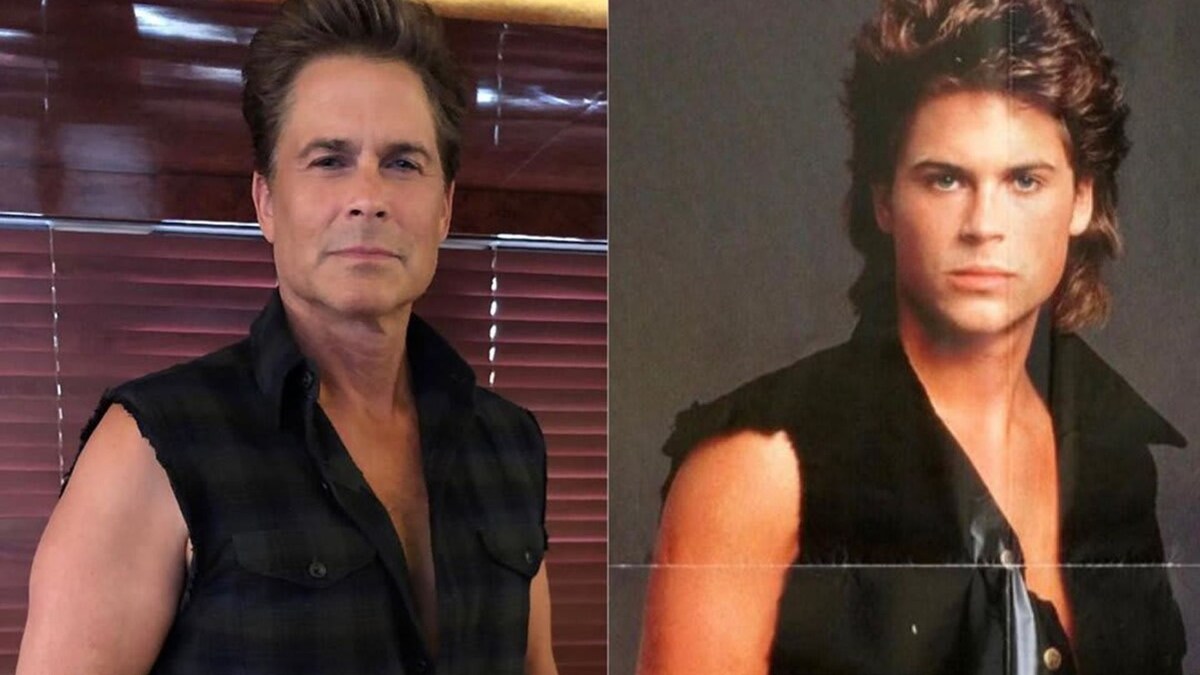 Rob Lowe ask fans 'who wore it best?' with then and now pic