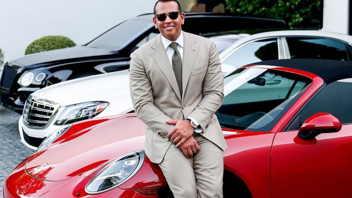Alex Rodriguez poses with Porsche he once gifted to Jennifer Lopez