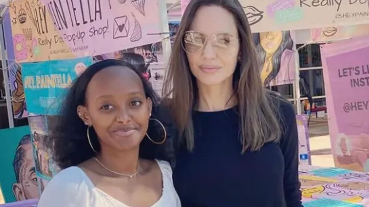 Angelina Jolie shares sweet moment with daughter Zahara at Spelman College for homecoming