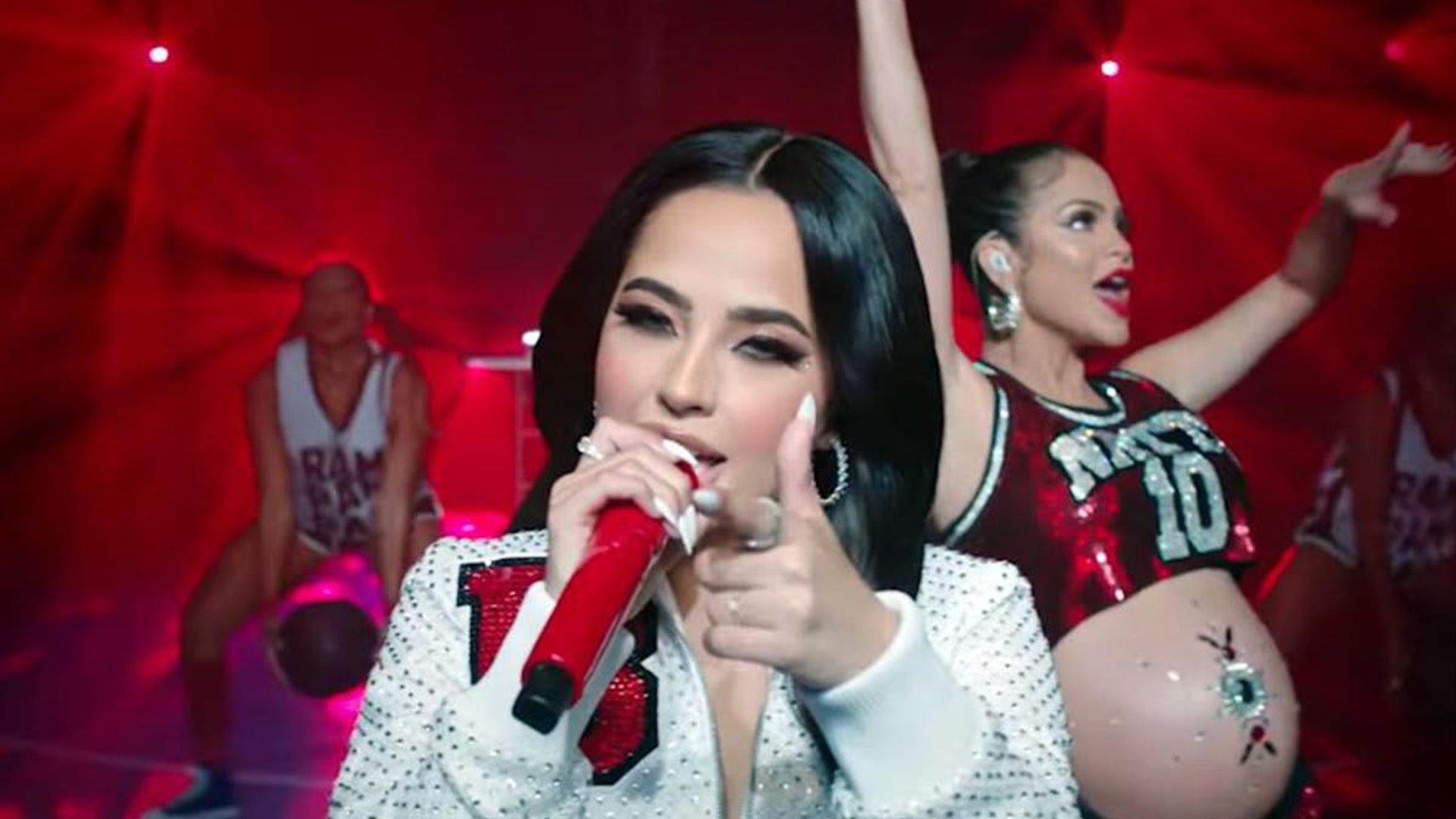 Natti Natasha and Becky G at The Tonight Show, Starring Jimmy Fallon