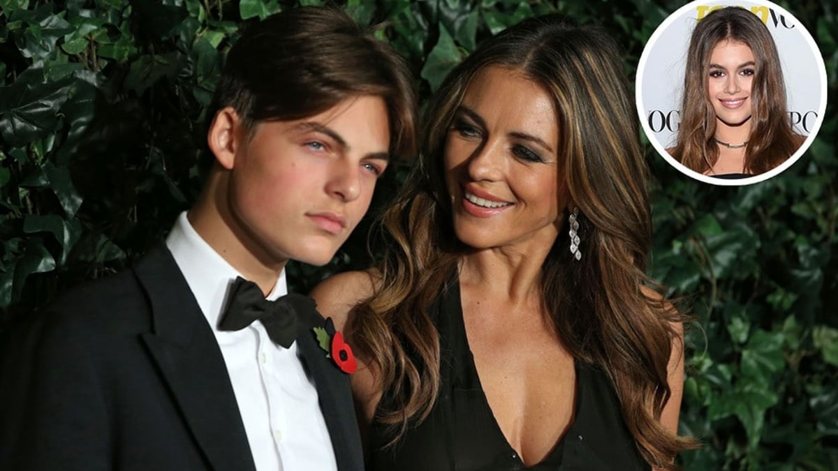 Elizabeth Hurley's teenage son Damian is 'in love' with Kaia Gerber