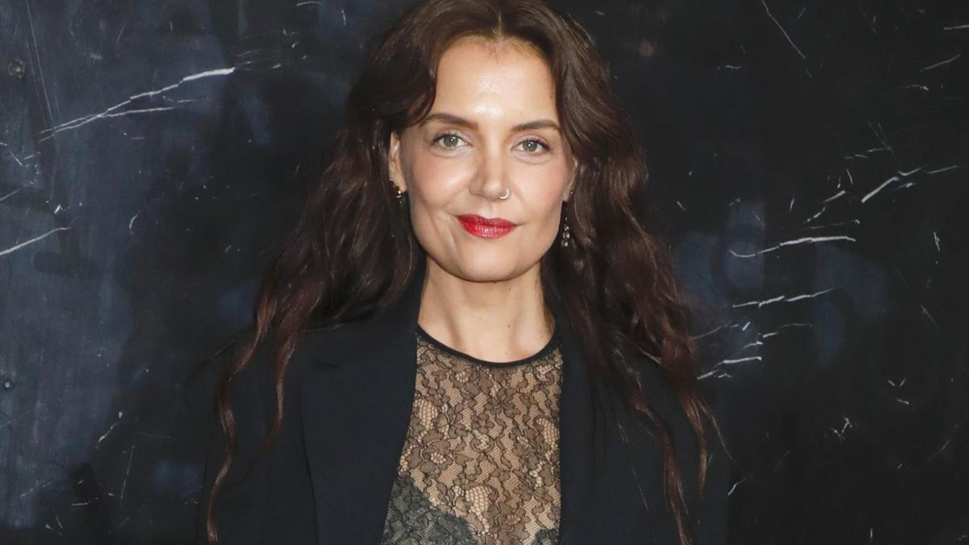 Katie Holmes Steps Out In Sheer Dress And Lingerie Set For New York