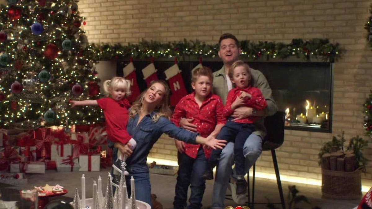 Michael Bublé’s kids steal the show during his holiday performance