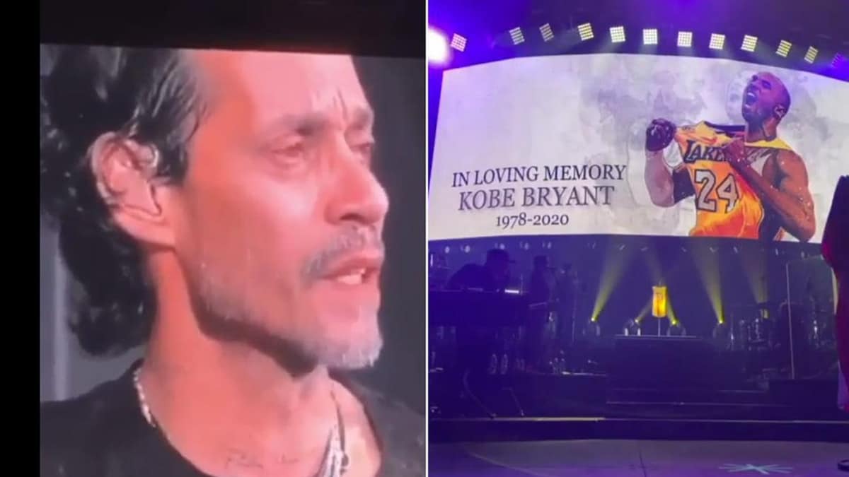 Marc Anthony cries floods of tears during concert - watch